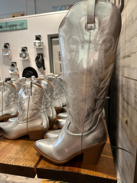 Silver Tall Boots – Brooke and Arrow